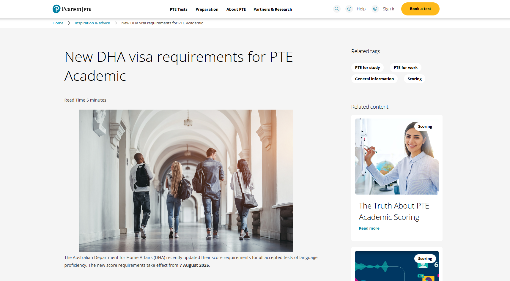 PTE Score Changes 2026: New 65 in PTE & 79 in Australia
